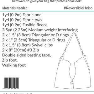 The Reversible Hobo Bag Digital Sewing Pattern by Sewing Patterns by ...