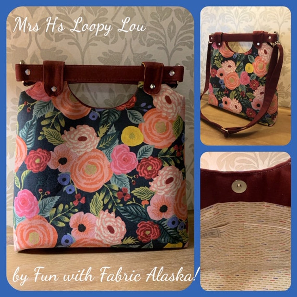 Loopy Lou Bag Sewing Pattern: Structured Handbag, Beginner Friendly ...