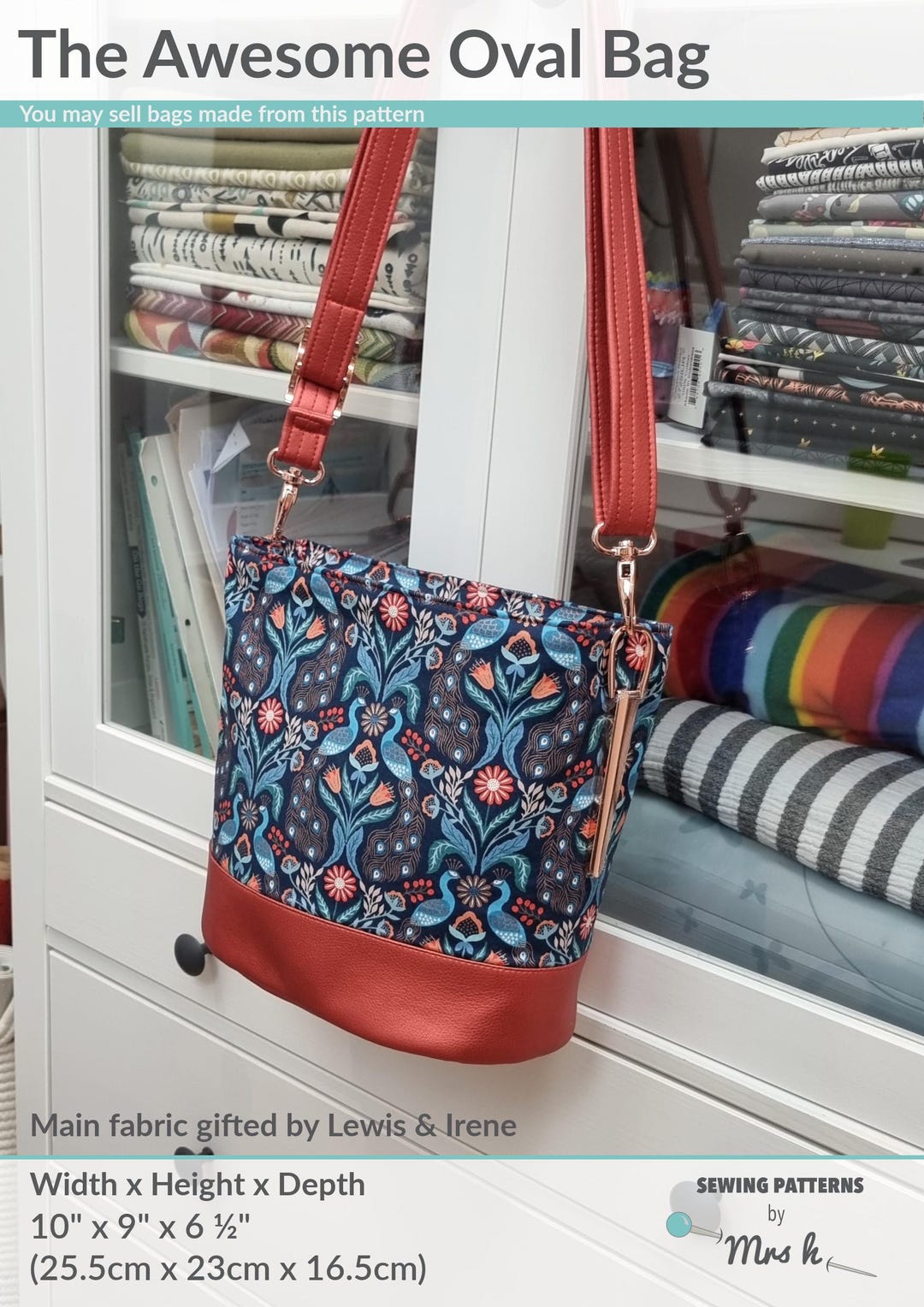 The Awesome Oval Bag Digital Sewing Pattern by Sewing Patterns by Mrs H ...