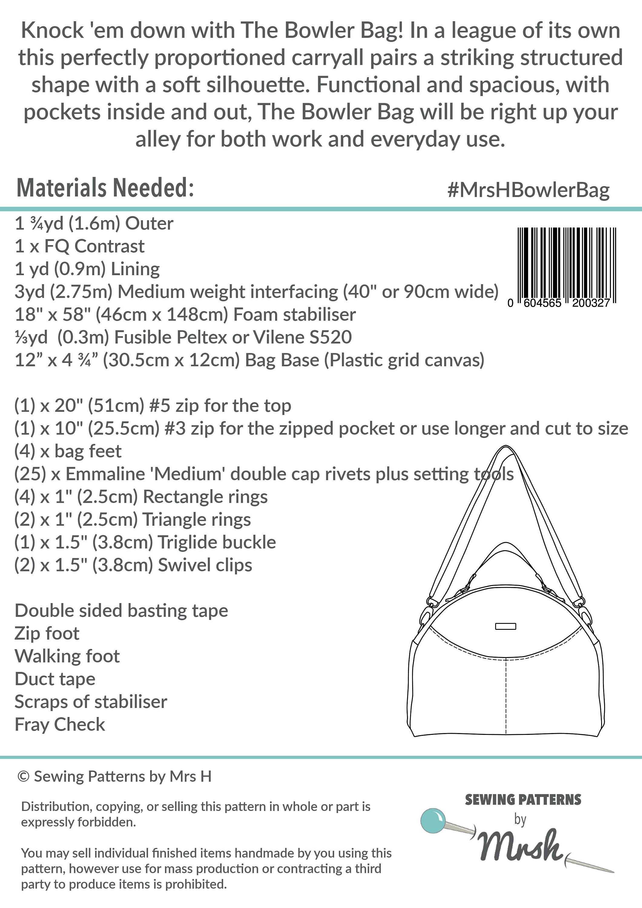 The Bowler Bag Sewing Pattern: Structured Carryall (digital PDF) - Etsy