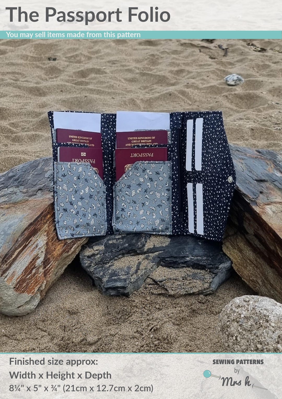 The Passport Folio Digital Sewing Pattern by Sewing Patterns by Mrs H ...