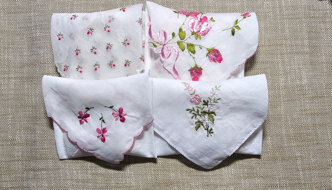 Sachets Made With Vintage Handkerchiefs-medium With Either Lavender or ...