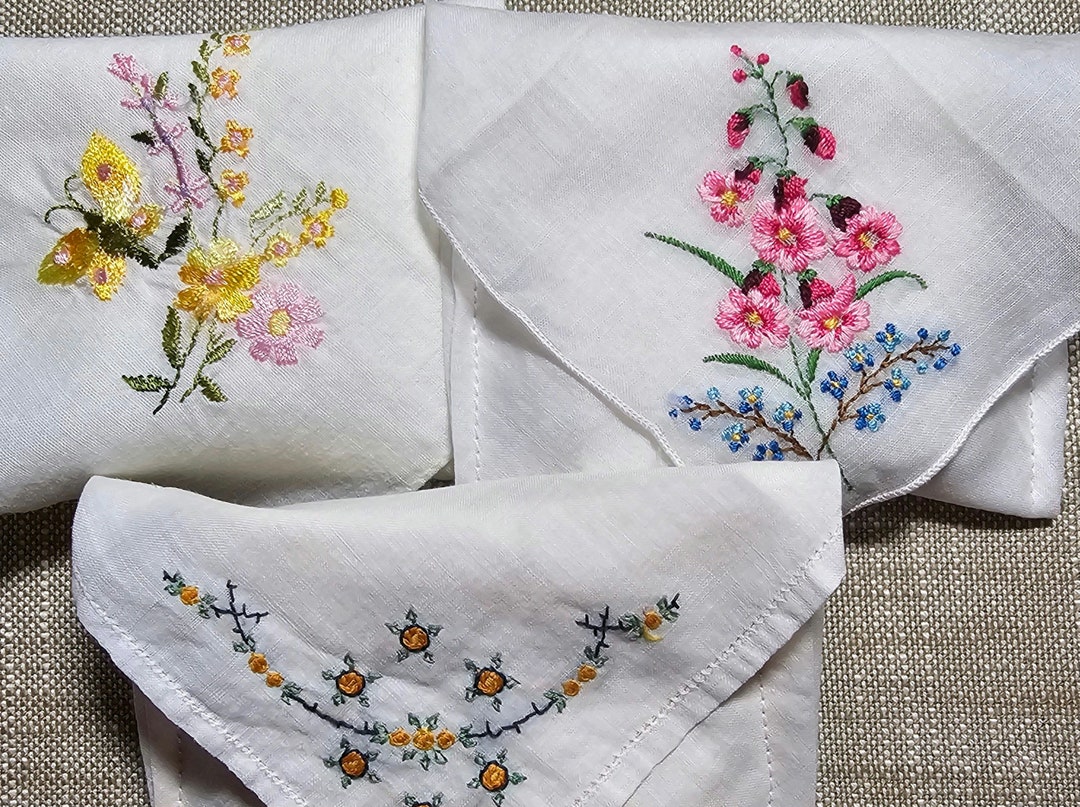 Sachets Made With Vintage Handkerchiefs-medium- With Either Lavender or ...