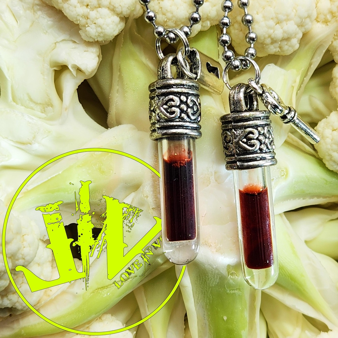 Crystal Clear Slender Blood Vials With Ornate End Caps for Wedding Gift ...