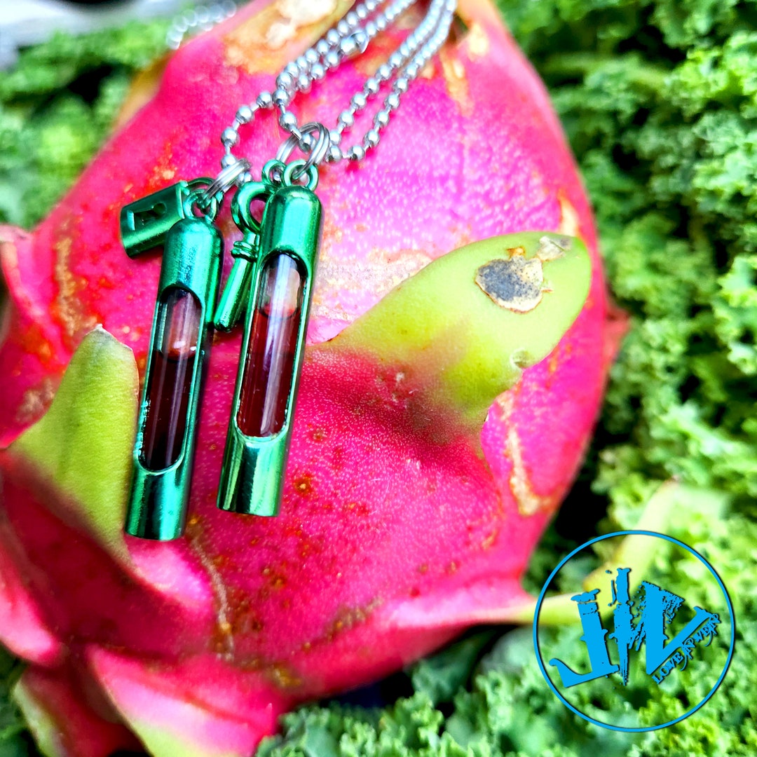 Apple Green Color Blood Vial Kit | Blood Vial Jewelry | Blood Vial ...
