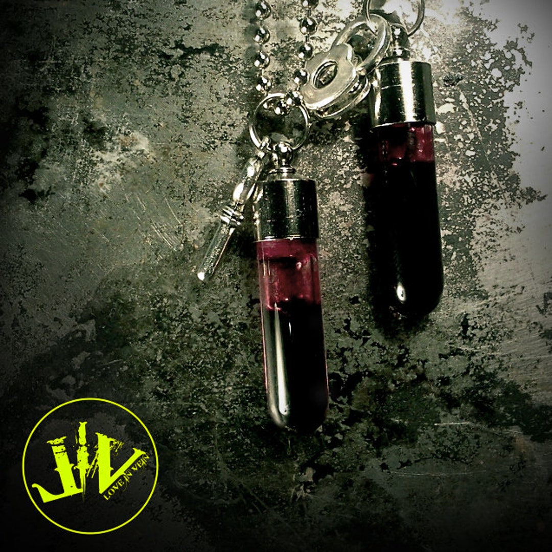 Crystal Clear Slender Blood Vials for Wedding Gift for Couple for Goth ...