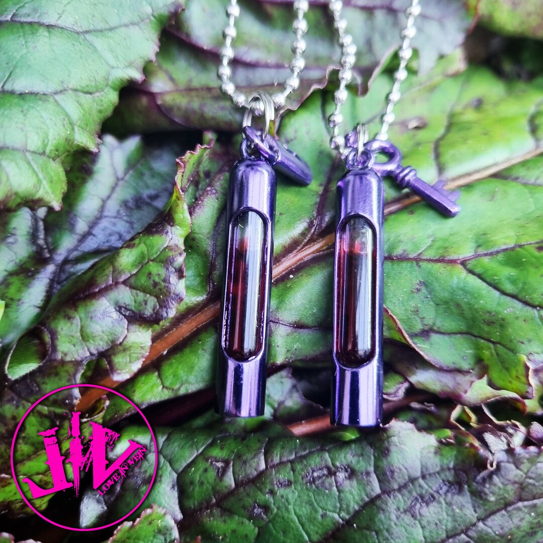 Purple Color Blood Vial Kit | Blood Vial Jewelry | Blood Vial Necklaces ...