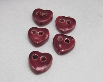 Small Heart Buttons - Etsy