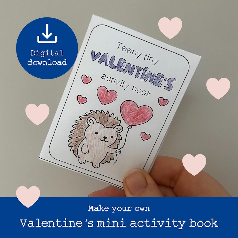 Printable Valentine's Mini Activity Book for Kids, Valentine Day Craft ...