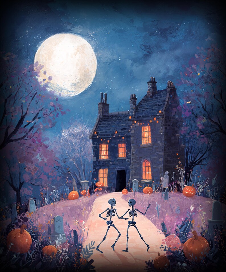 Danse Macabre Digital Png/halloween Png/dancing Skeletons/ Transparent Clipart for Tees, Hoodies ...