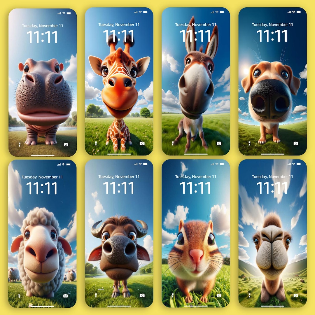 16 Nosy Animal Phone Wallpapers | Adorable, Relaxing, Curious | Digital ...