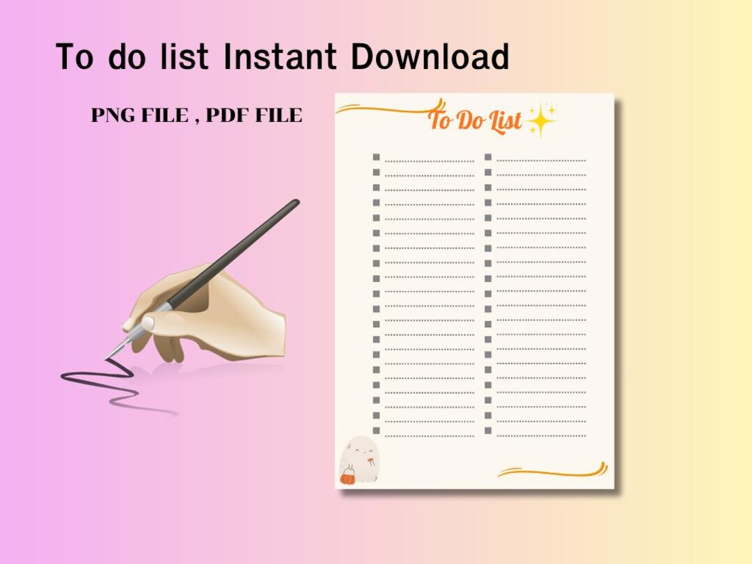 Halloween to Do List Printable: Spooky Ghost & Pumpkin Planner (PDF ...