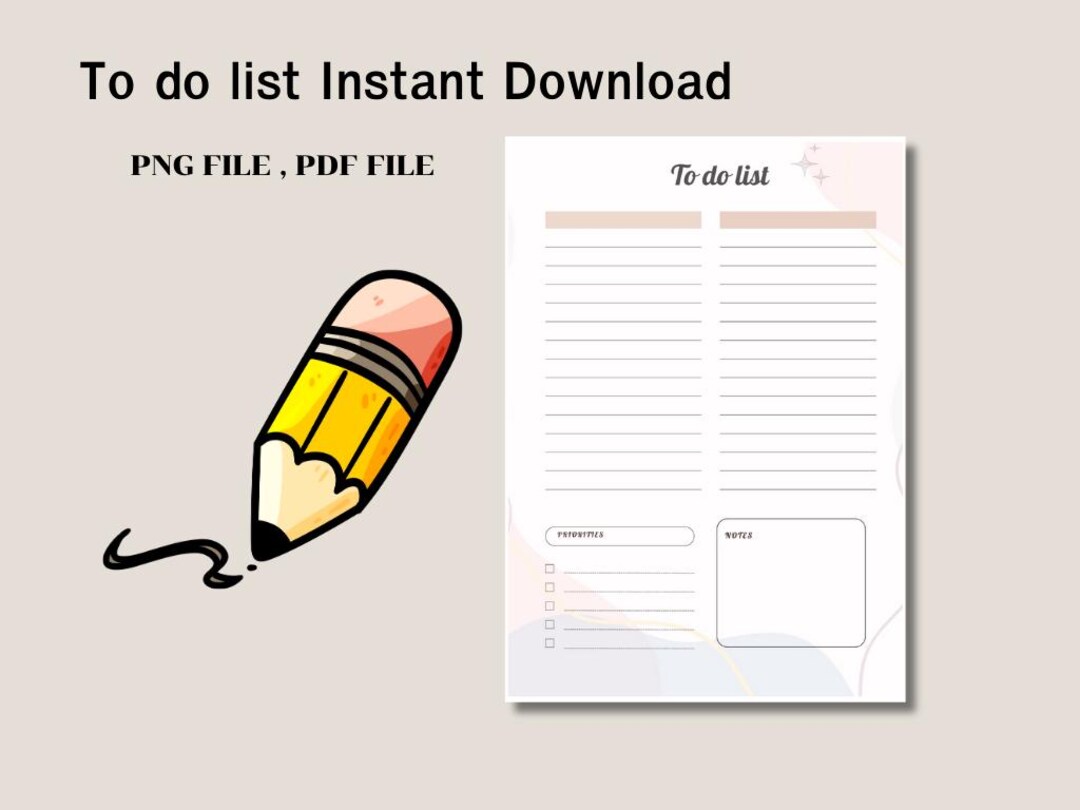 Minimalist to Do List Printable: Daily Planner With Priorities (PDF ...
