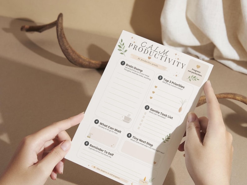 ADHD Focus Worksheet, Brain Dump & Gentle Task List Printable - Etsy UK
