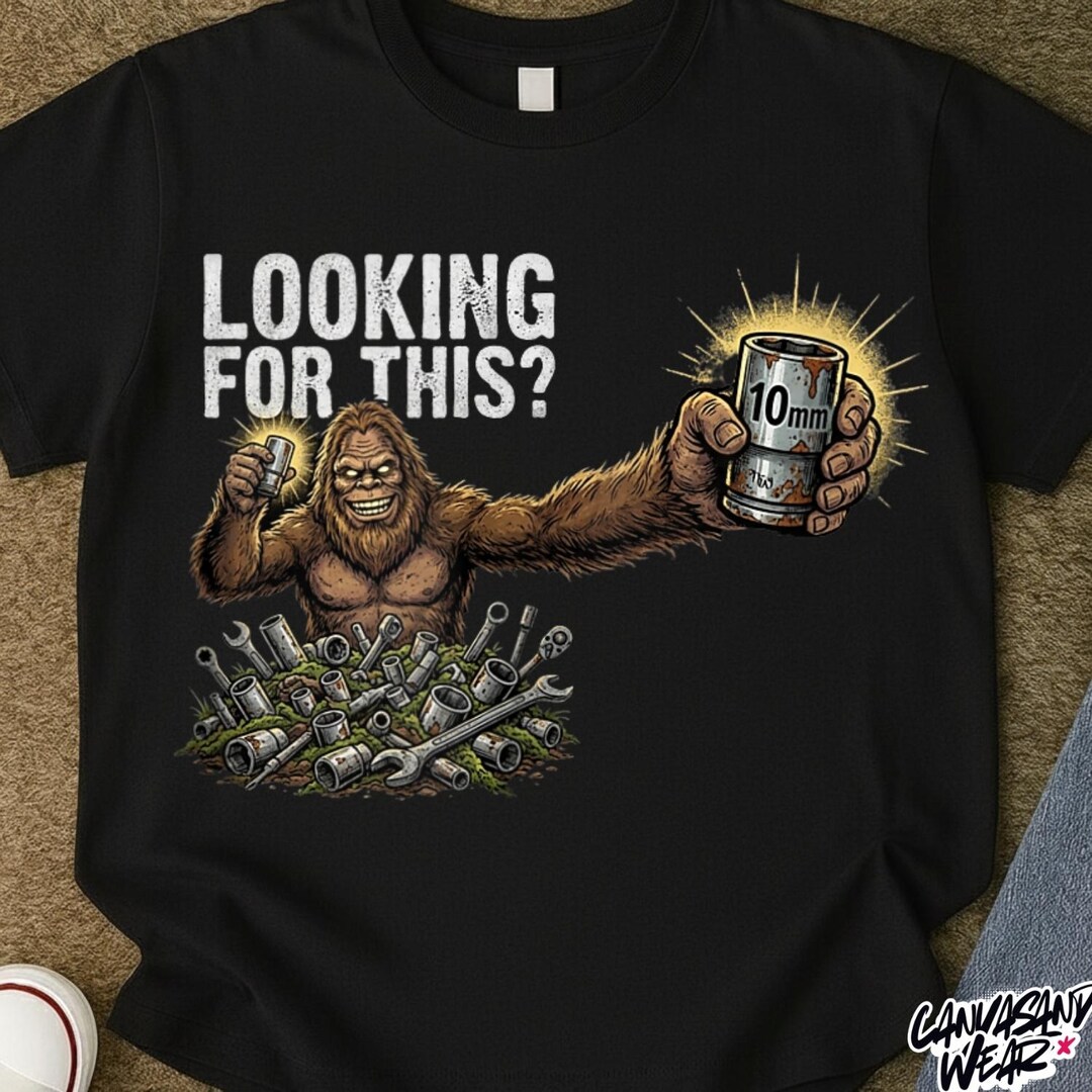 Funny Bigfoot 10mm Socket PNG, Mechanic T-shirt Graphic (digital ...