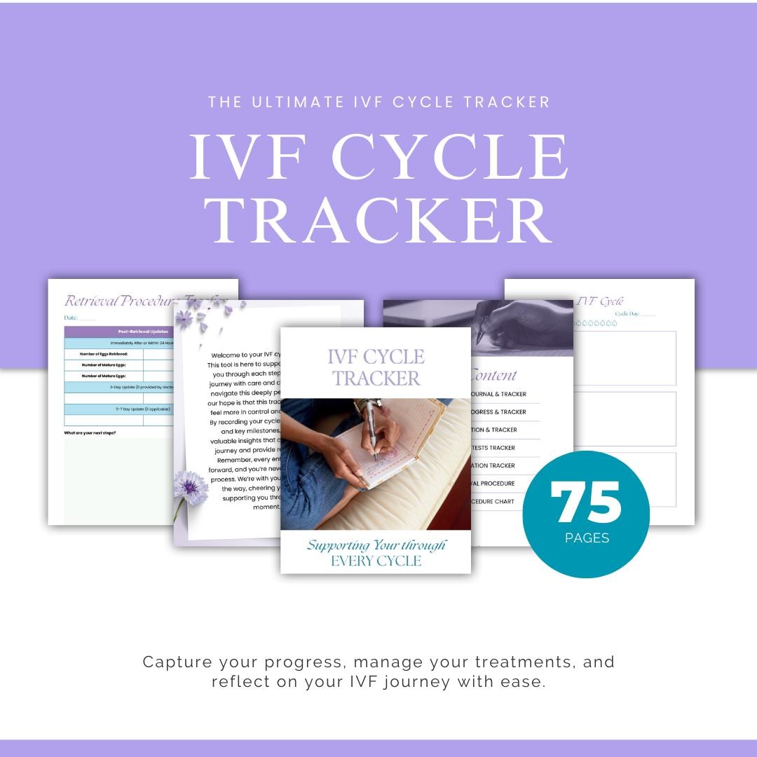 IVF Cycle Tracker | Printable Fertility Planner, IVF Treatment ...