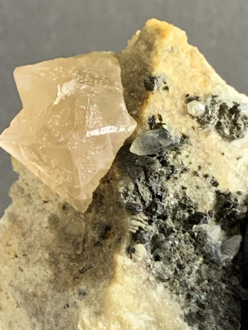 Pink Fluorite Octahedron Rare Crystal Specimen. Natural Healing Clean ...