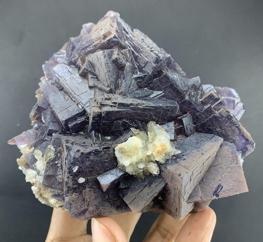 1lb Rare A++ Natural UV Reactive Color Zoning Fluorite Crystal Mineral ...