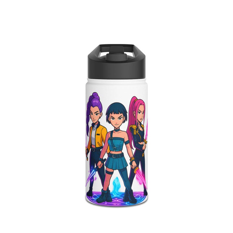K Pop Demon Hunters Stainless Steel Water Bottle, Standard Lid - 20oz ...