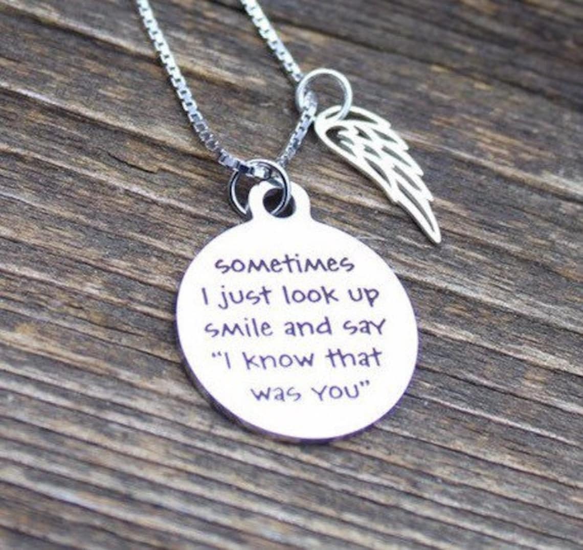 Sometimes I Just Look up Smile and Say I Know That Was You - Etsy
