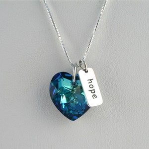 Hope Gift - Hope Necklace - Hope Awareness Necklace - Hope for a Cure ...