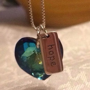 Hope Gift - Hope Necklace - Hope Awareness Necklace - Hope for a Cure ...