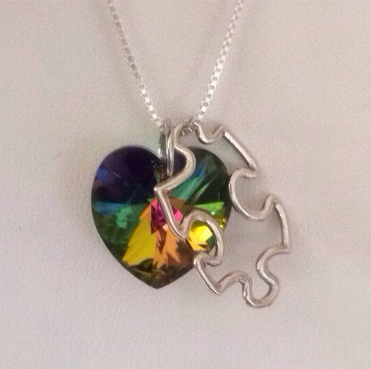 Autism Awareness Necklace - Puzzle Piece Necklace - Autism Necklace ...