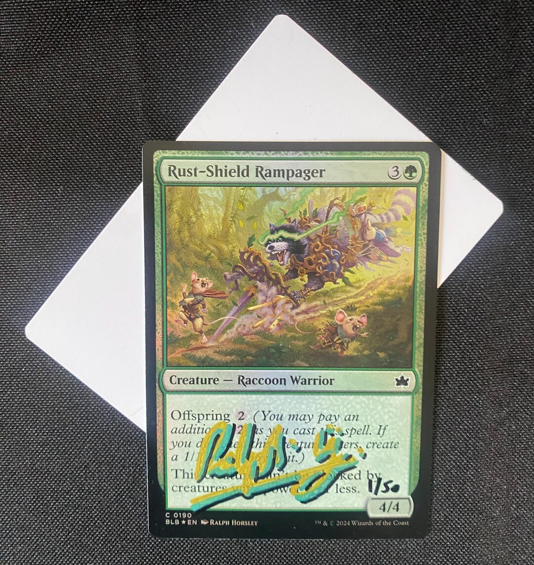 Rust - Shield Rampager (foil) - Bloomburrow - Etsy