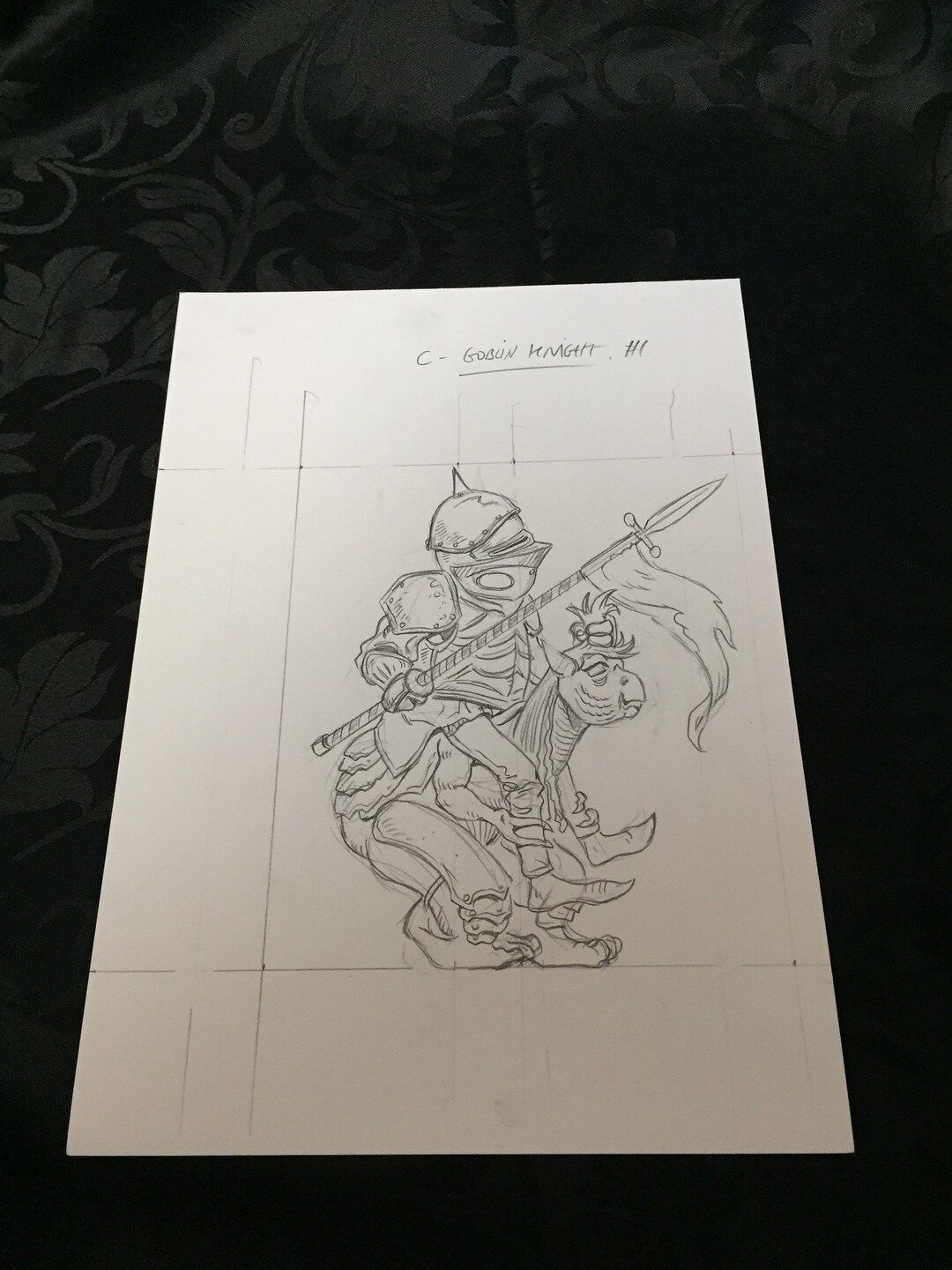 Goblin Knight #1- Graphite Sketch - Etsy