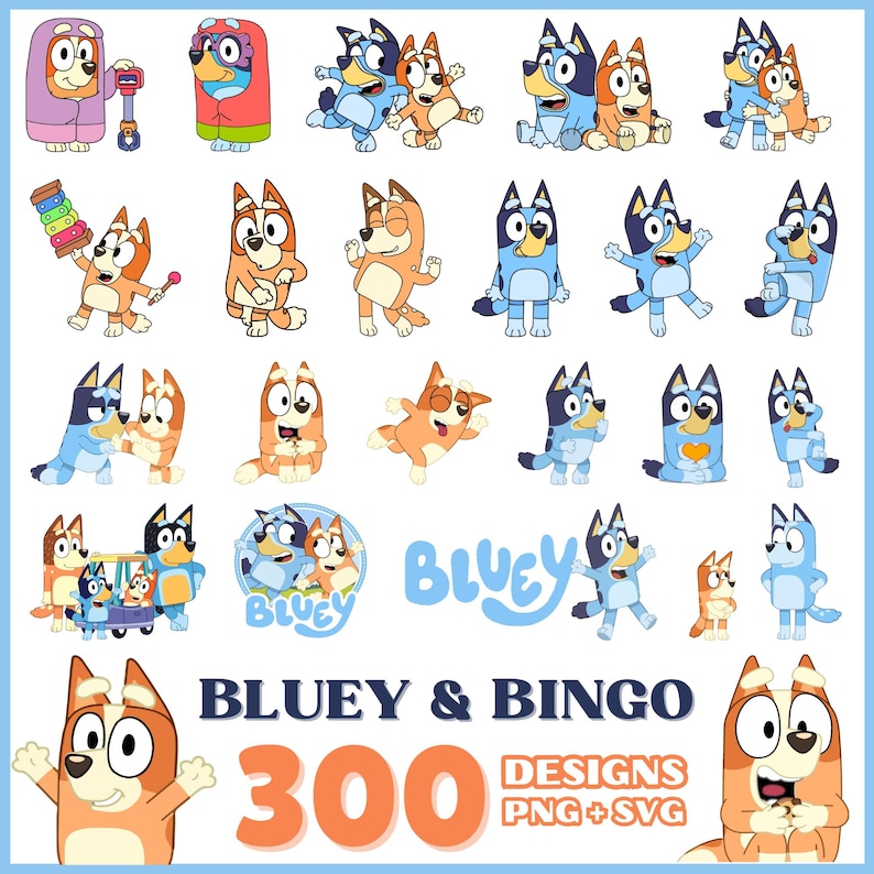 300+ Blue Dog SVG PNG Bundle | Instant Download | 300 DPI - Etsy New ...