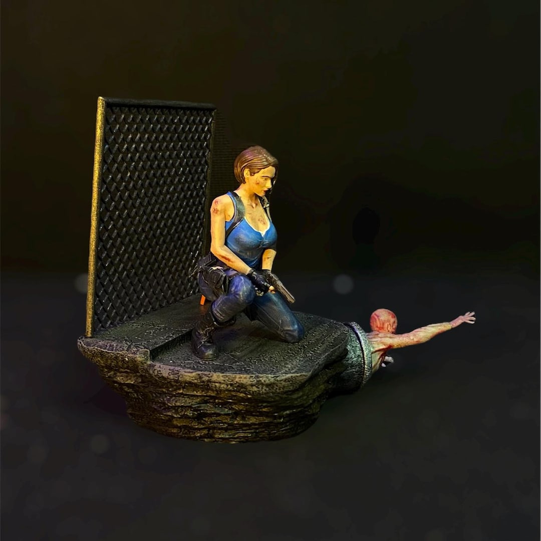 Jill Valentine Figure – Hand Painted Resin 3D Print Resident Evil ...