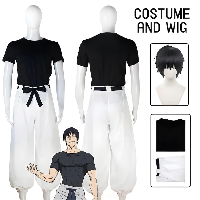 Like as Jujutsu Kaisen Toji Fushiguro Cosplay Costume Wig Uniform ...