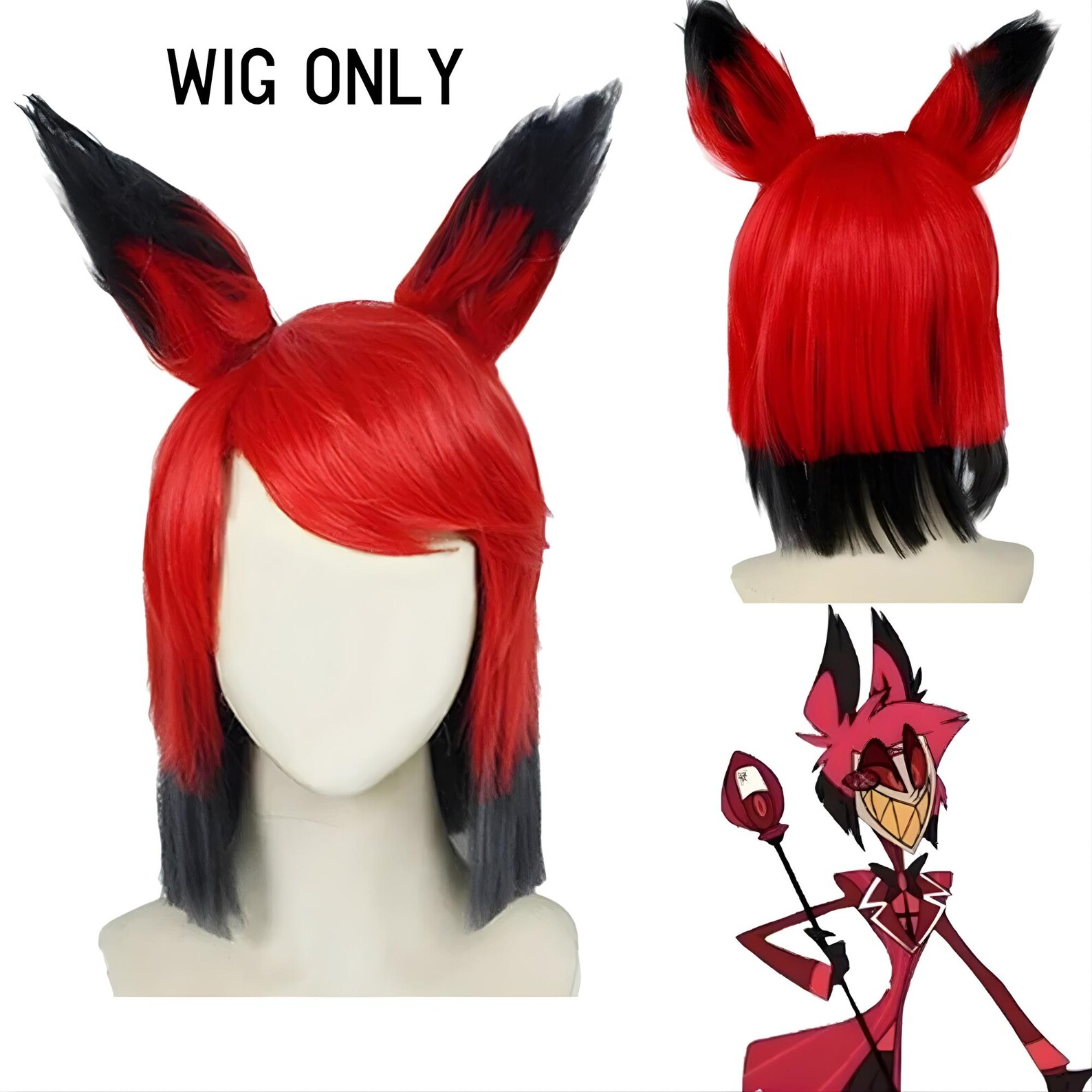 Like as Alastor Hazbin Cosplay Costume Hotel Radio Demon Red Jacket ...