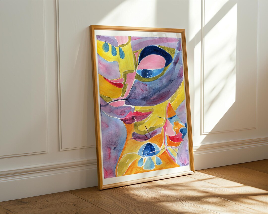 Secrets - Vivid Faces – Abstract Colorful Wall Art, Modern Portrait ...