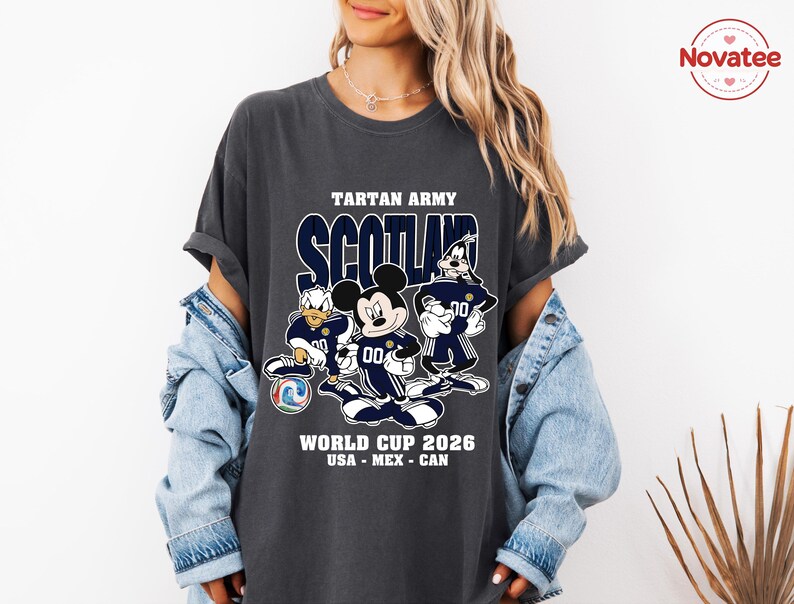 Tartan Army Scotland World Cup 2026 Shirt, Disney Football Fan Tee ...
