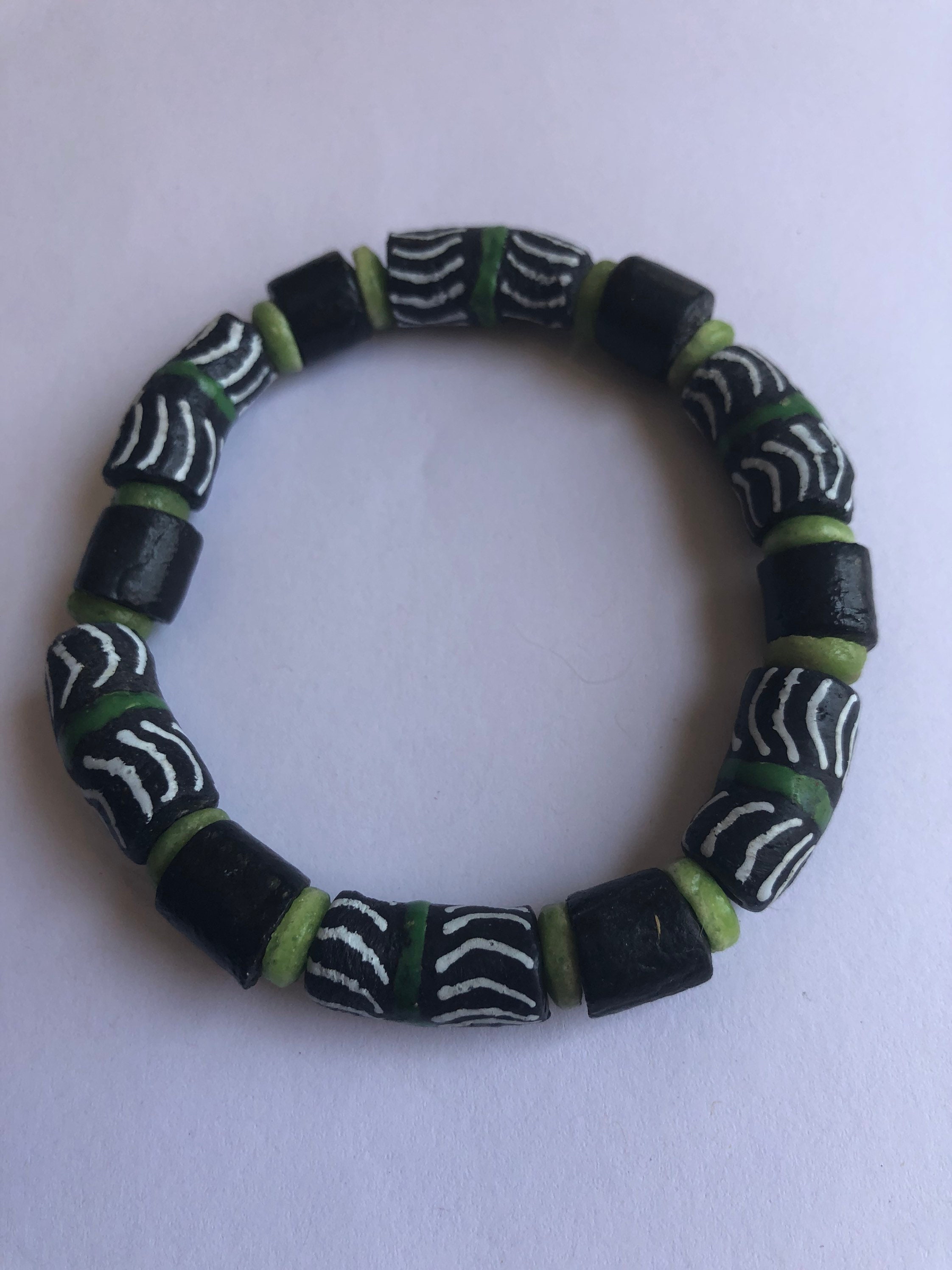 Green and Black Tribal Jewelry Set - Etsy
