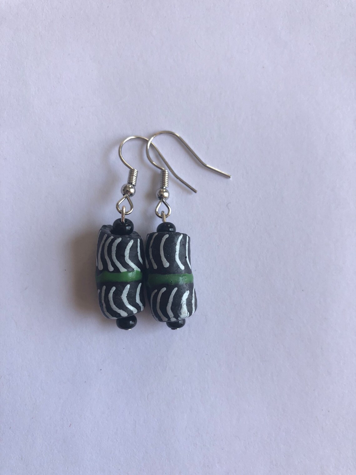 Green and Black Tribal Jewelry Set - Etsy