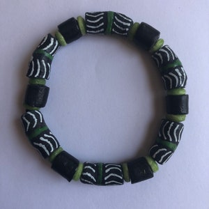 Green and Black Tribal Jewelry Set - Etsy