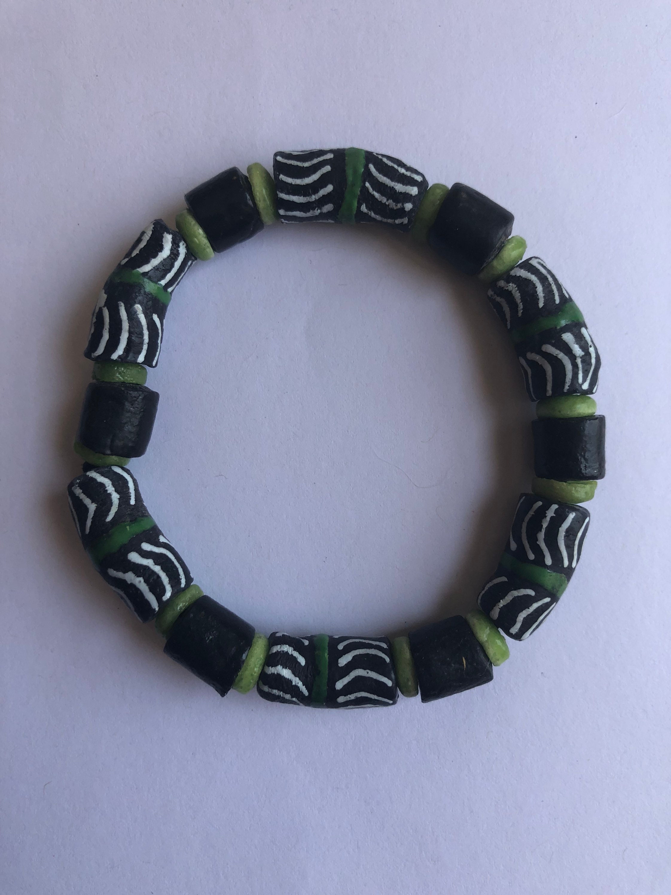 Green and Black Tribal Jewelry Set - Etsy
