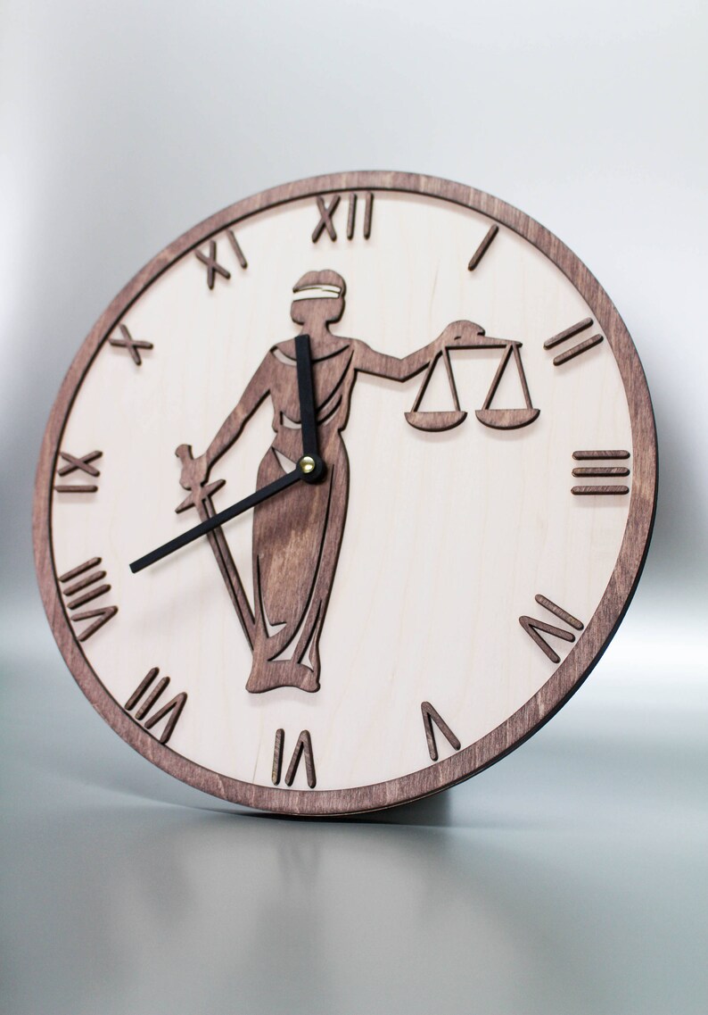 Wooden clock 11.8 / Lawyer gift / Lawyer gift for man / | Etsy