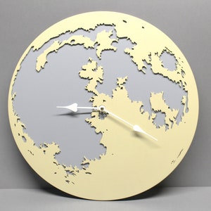 Moon Clock 15.7" / Large Wall Clock / Moon Wall Hanging / Astronomy ...