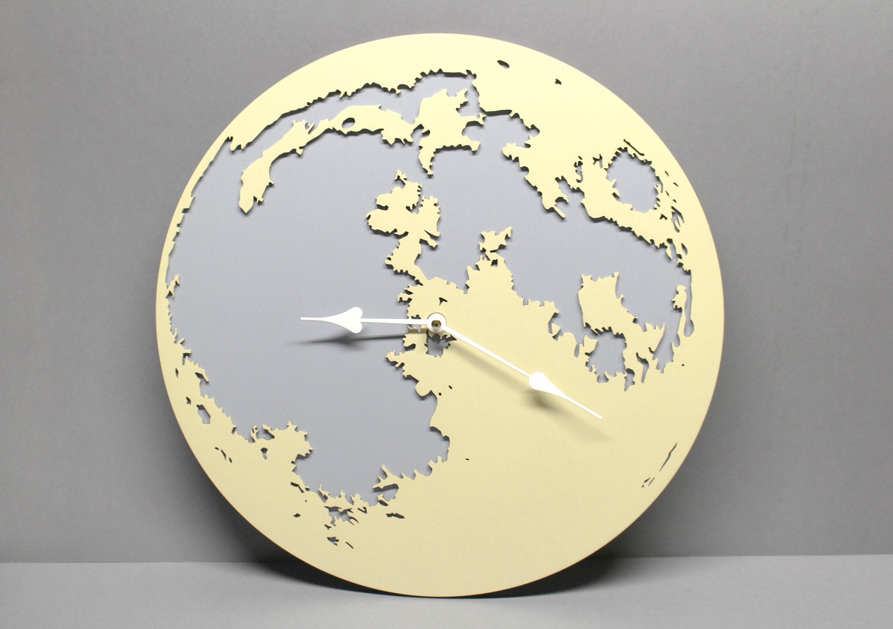 Moon clock 15.7 / Large wall clock / Moon wall hanging / | Etsy