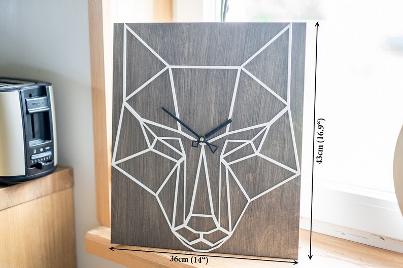Wolf Wall Art / Large Wall Clock / Modern Wall Clock / - Etsy