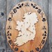 Ireland Clock 11.8"x15.7" / Wood Wall Clock / Map of Ireland / Large ...
