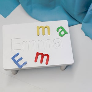 Step Stool / Name Puzzle / Wood Bench / Wooden Stool / Kids Bench ...