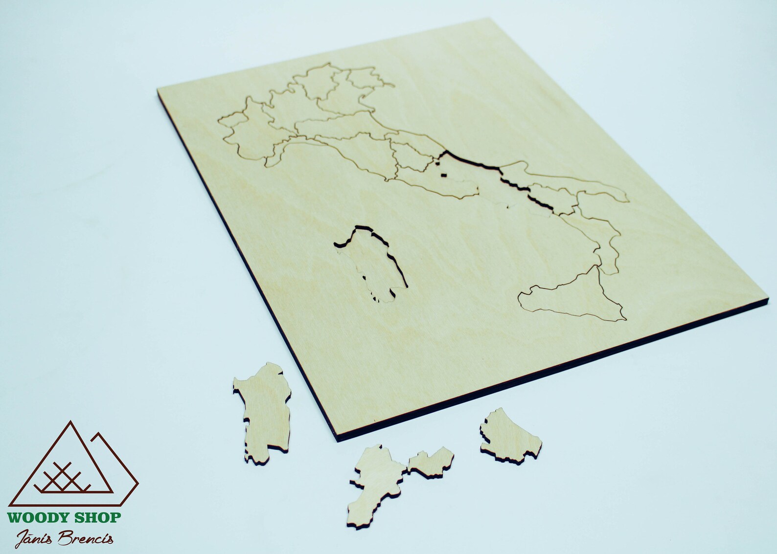 Italy Map Puzzle Wooden puzzle Educational Wood Puzzle Gift | Etsy