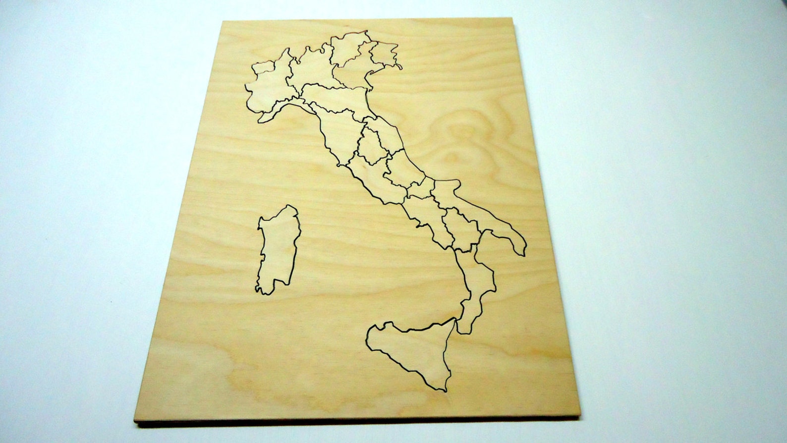 Italy Map Puzzle Wooden Puzzle Educational Wood Puzzle Gift - Etsy