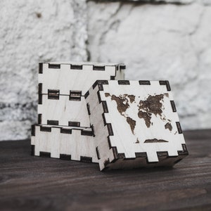 World Map Personalized Wood Box Engraved Box Personalized - Etsy