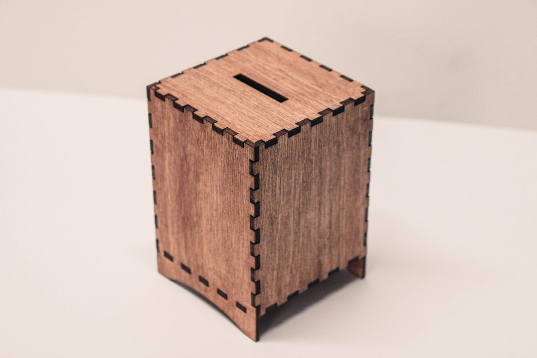 Wooden Savings Bank COINS BANK Coin Box Wooden Money Box - Etsy