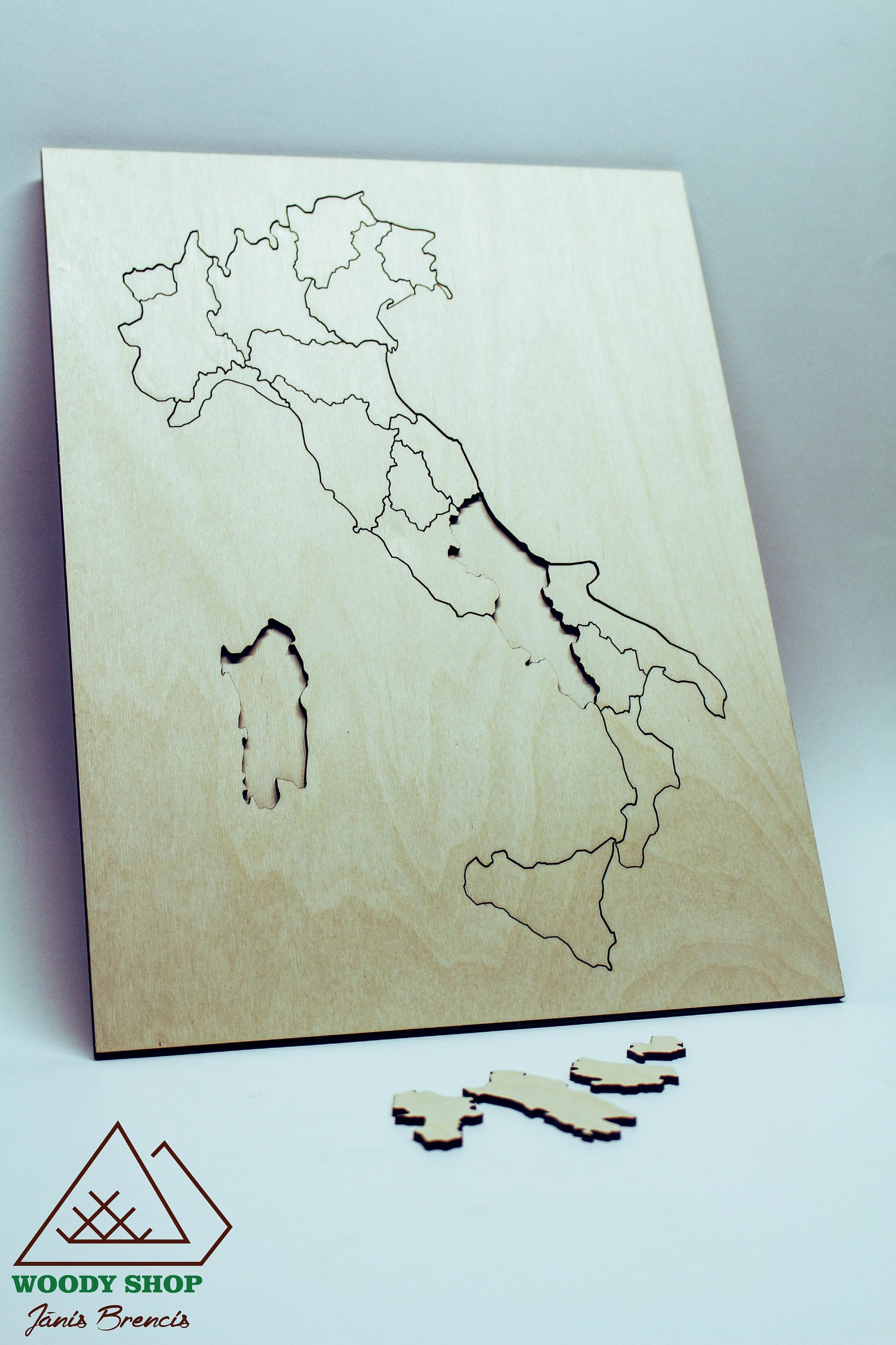 Italy Map Puzzle Wooden puzzle Educational Wood Puzzle Gift | Etsy